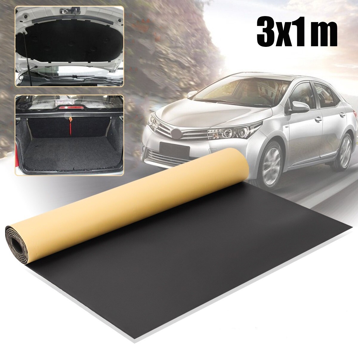 6mm 300x100cm Car Sound Proofing Deadening Cotton ... – Vicedeal