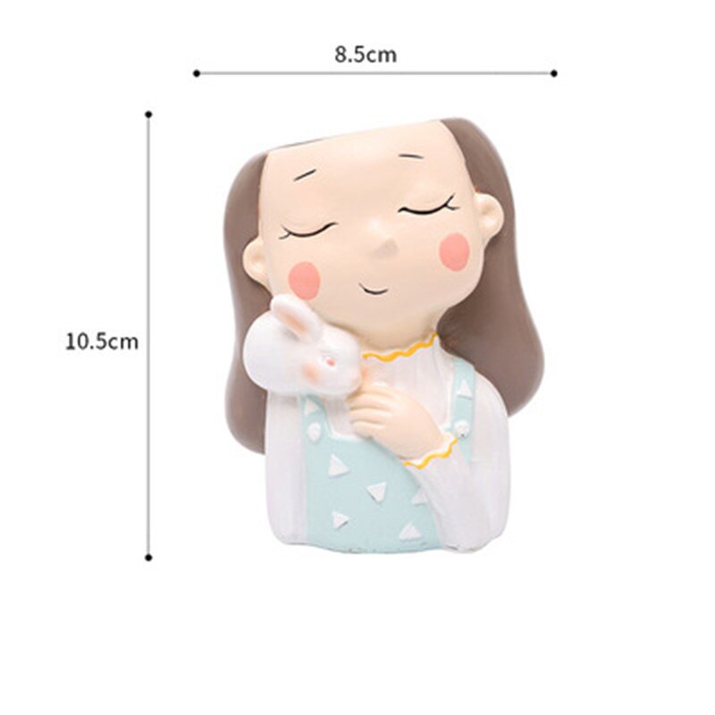 Various Face Vase Cement Man Head 3D Girl Flower P... – Grandado