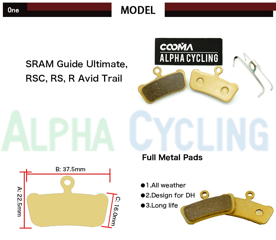 Bicycle Disc Brake Pads for SRAM Guide RSC, RS, R,... – Grandado