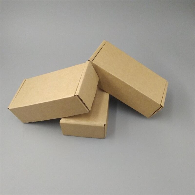 17*8.5*2.3cm Brown Kraft corrugated paper box fold... – Vicedeal