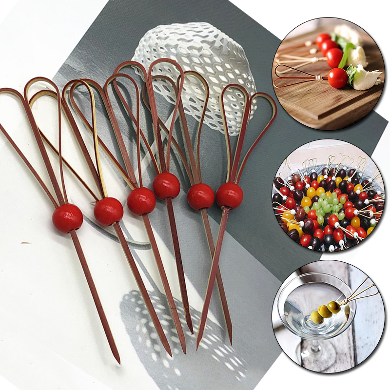 50Pcs Disposable Bamboo Skewers Food Picks Buffet ... – Vicedeal