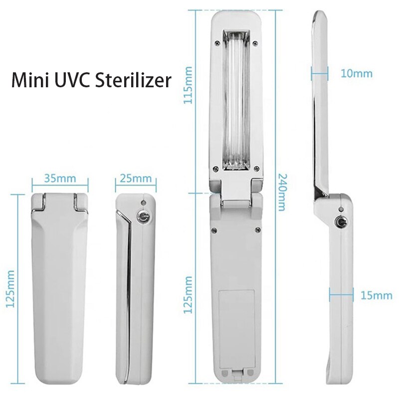 Mini Handheld UVC LED Lamp UV Sterilization Lamp F... – Vicedeal