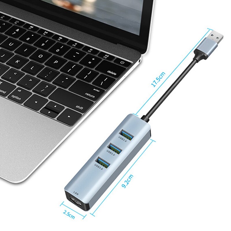 USB C répartiteur de Hub Ethernet RJ45 Gigabit Eth... – Grandado