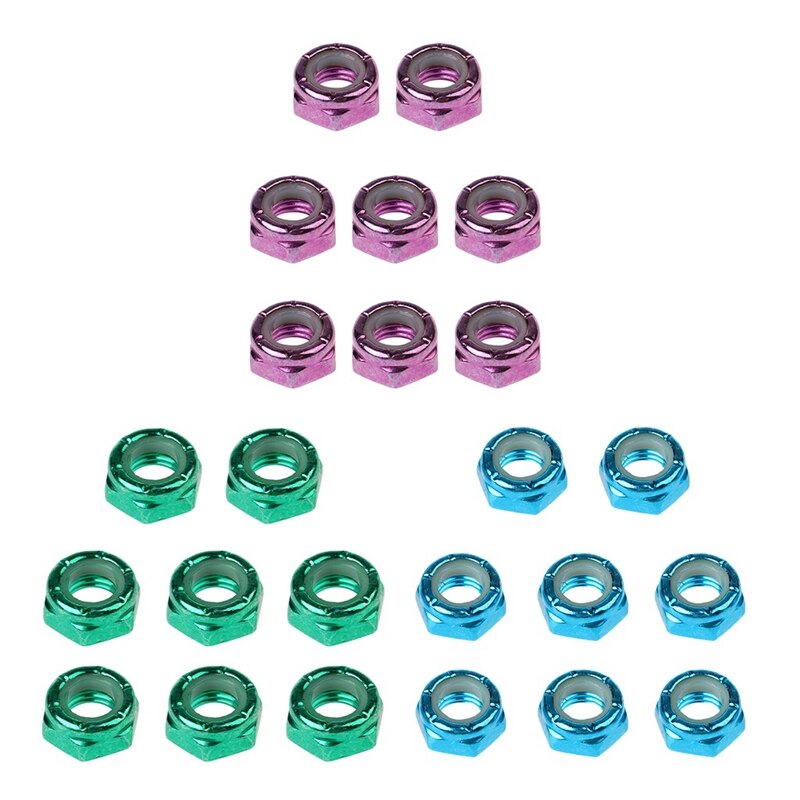 24Pcs Skateboard Truck Wheel Axle Screw Nuts Longb... – Grandado