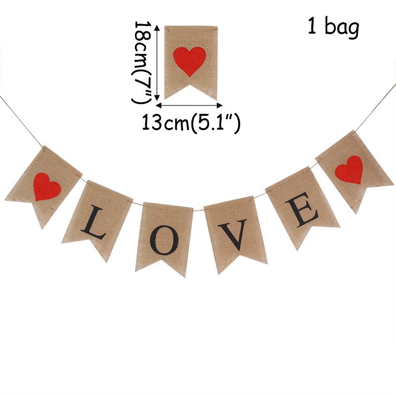 1 Set amor Banner amor/ser mina arpillera papel ba... – Grandado