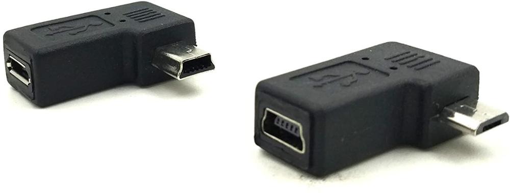 Micro USB to Mini USB Combo Adapter, Right Angle 9... – Vicedeal