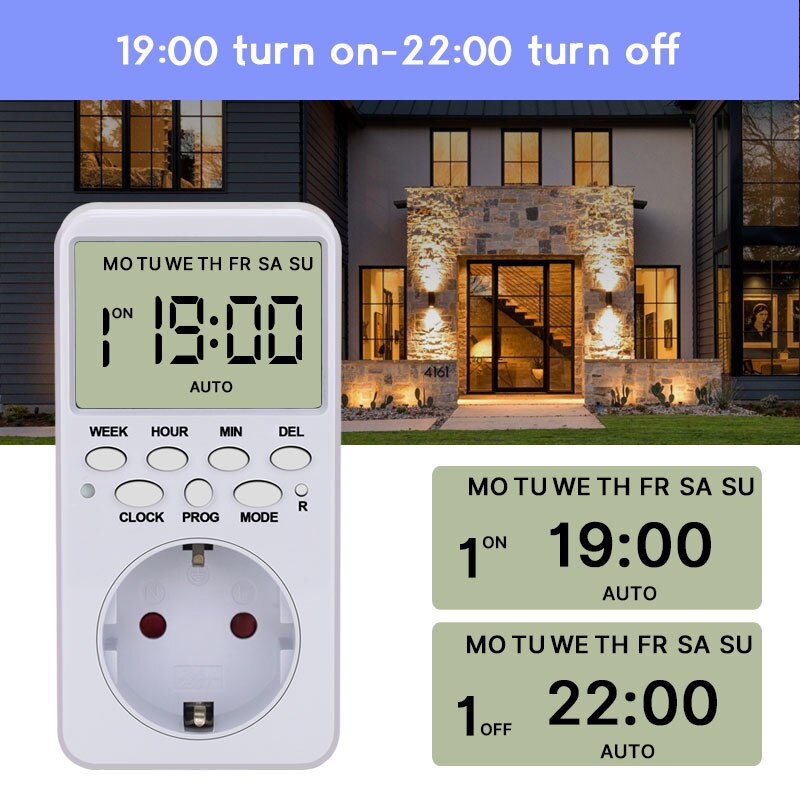 Elektronische Digitale Timer Schakelaar EU ONS FR ... – Grandado