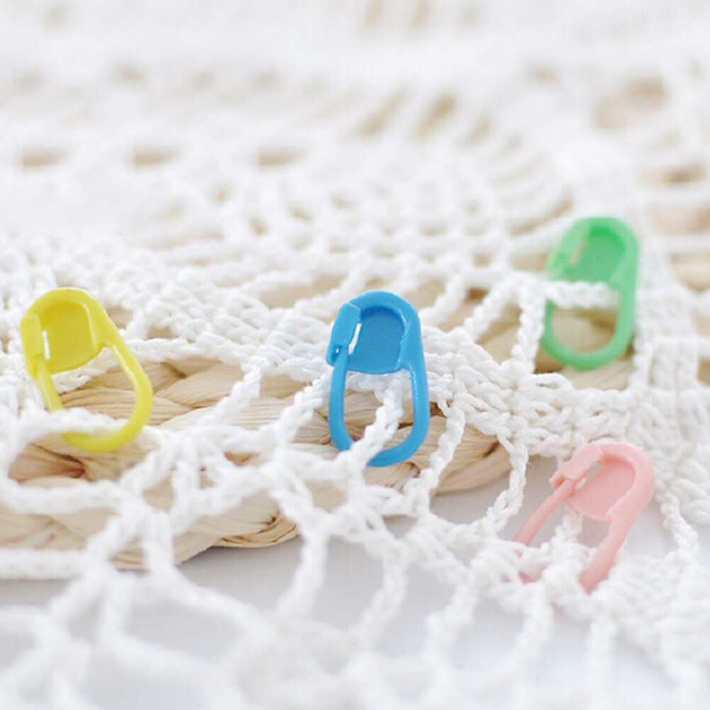 100pcs Locking Stitch Marker Lock Pins Plastic Rin... – Vicedeal