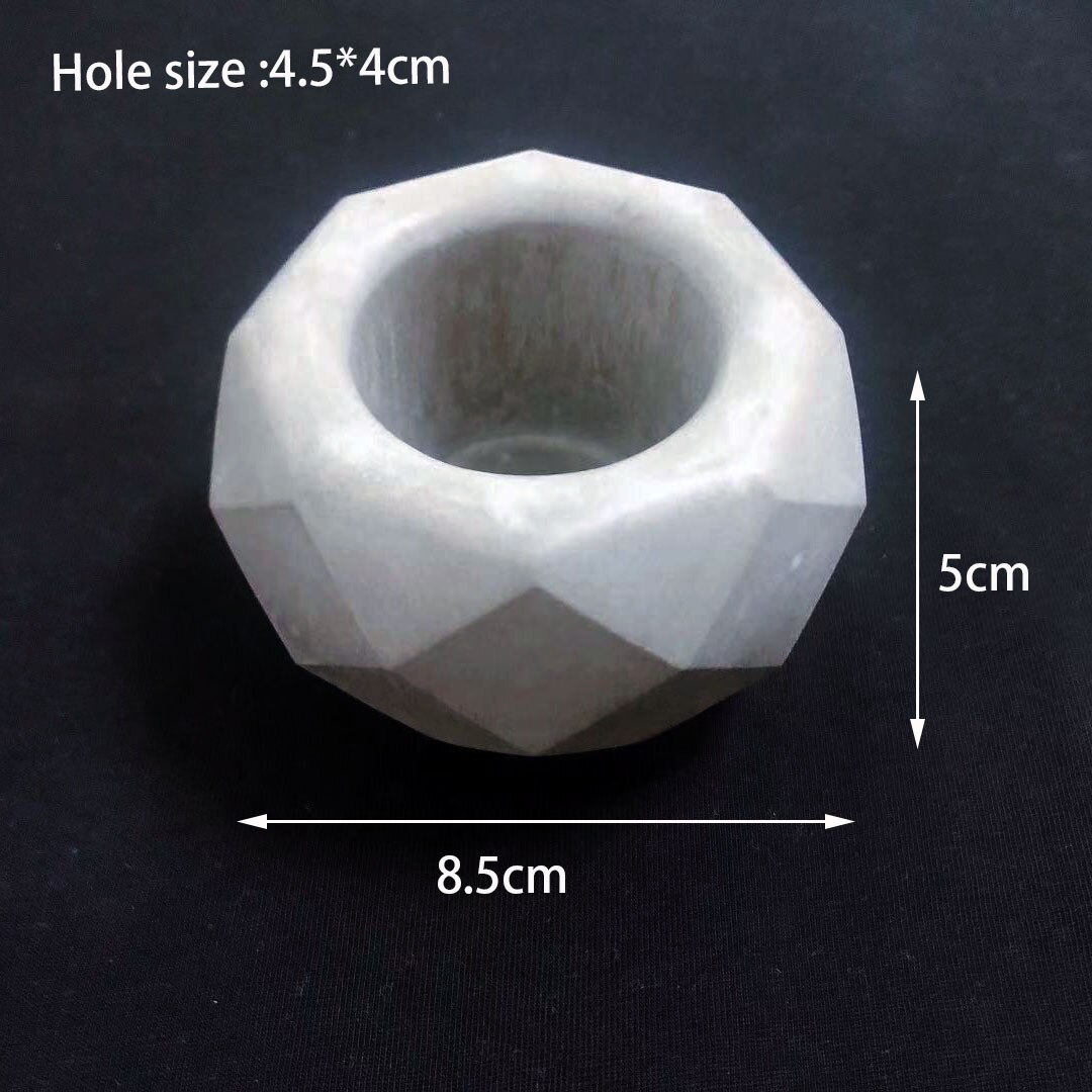 Round sphere Concrete Candle Jar Silicone Mold Cem... – Vicedeal