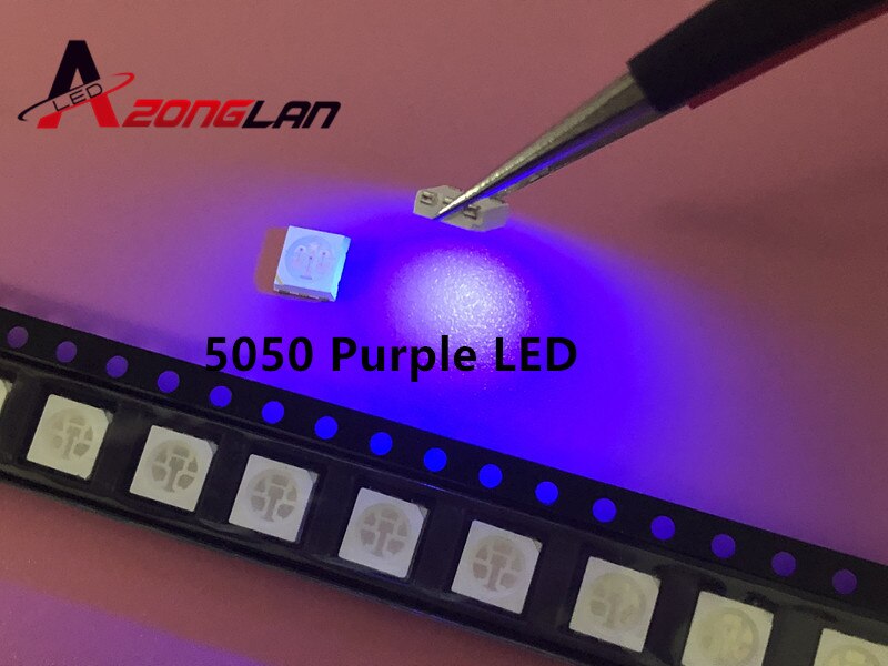 200 Stuks Ultra Bright 5050 Led Smd Paars Uv Chip ... – Vicedeal