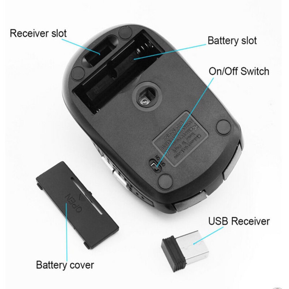 6 Keys Matte Wireless Mouse Lightweight Mice 1200 ... – Grandado