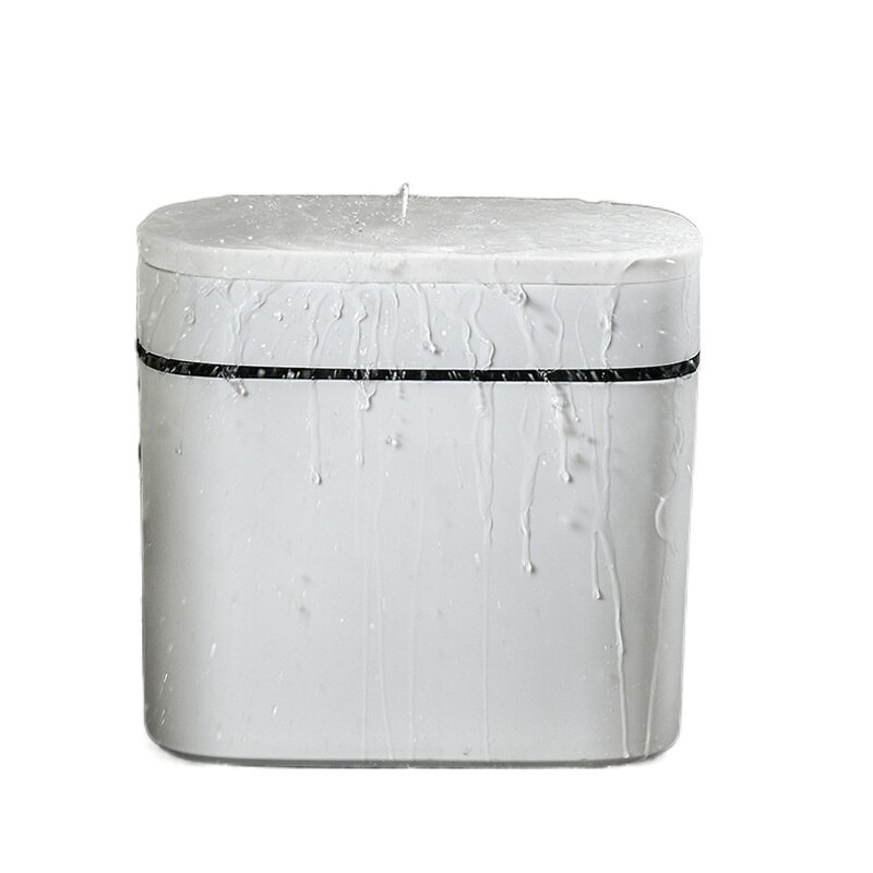 Waste Bins 12L Home Bathroom Kitchen One Key Trash... – Vicedeal