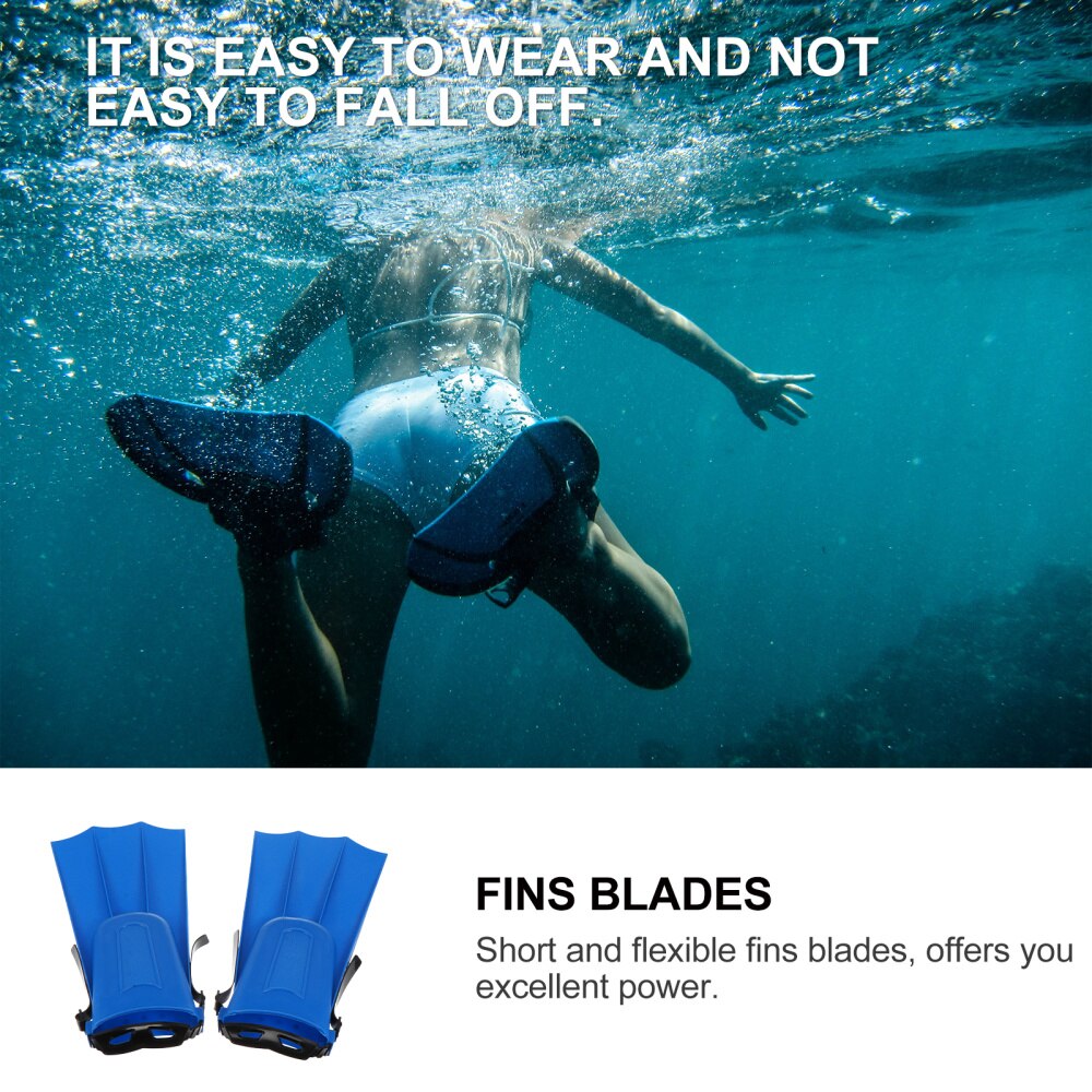 1 Pair Adult Swim Fins Swim Flippers Short Rubber ... – Vicedeal