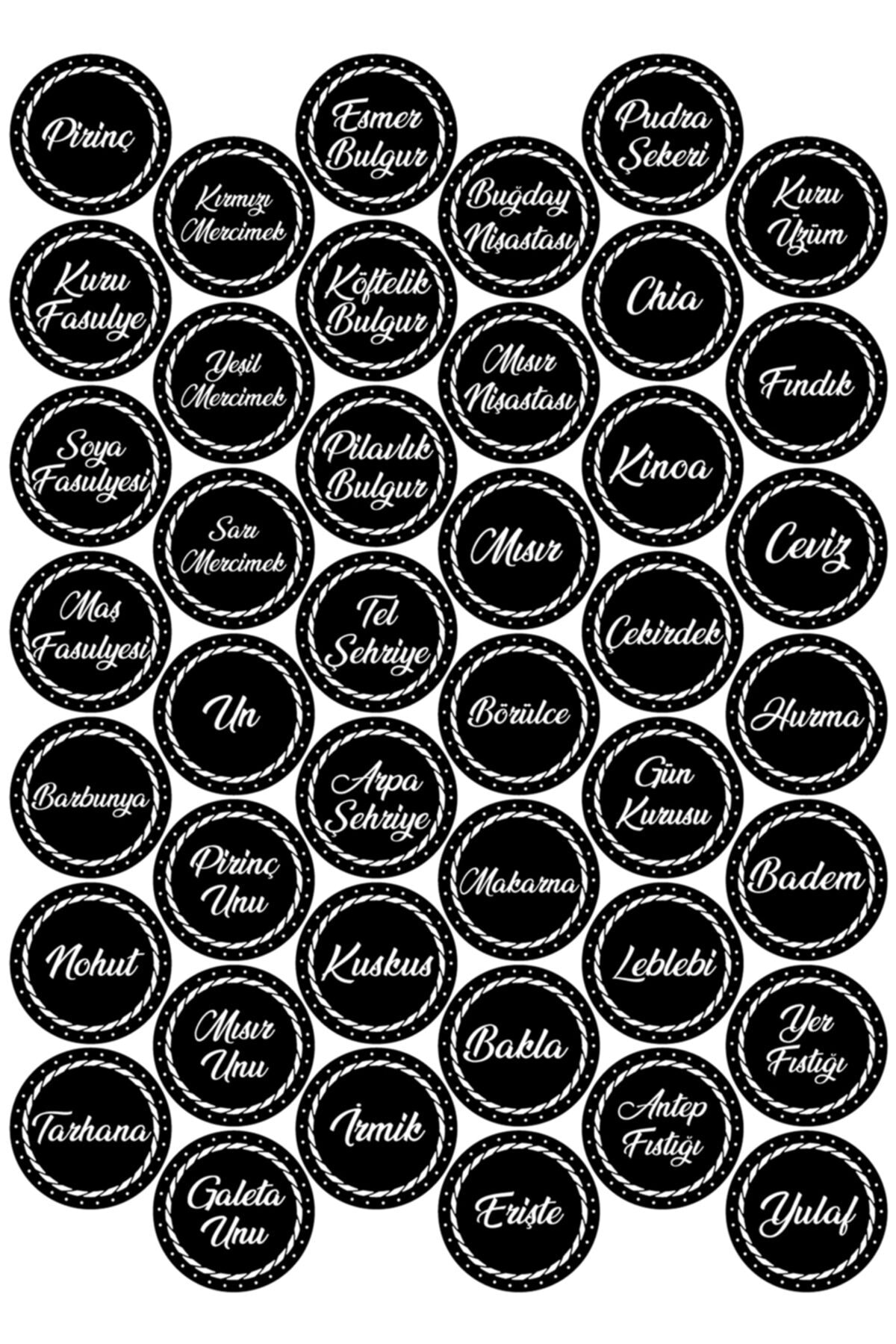 Black 107 Pcs Spices Pulses Nuts Jar Sticker Tag – Grandado