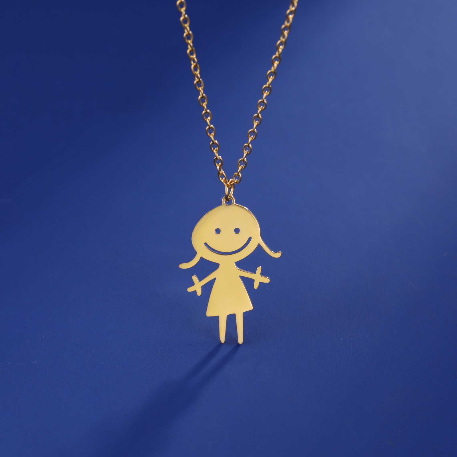 Dreamtimes Girls' Smiling Face Pendant Necklace Si... – Grandado