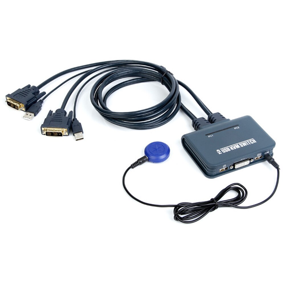 USB DVI KVM Switcher 2X1 DVI Schalter KVM selector... – Vicedeal