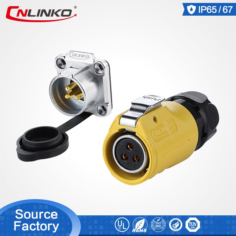 CNLINKO LP serie M20 2 pin ronde industriële stekk... – Grandado