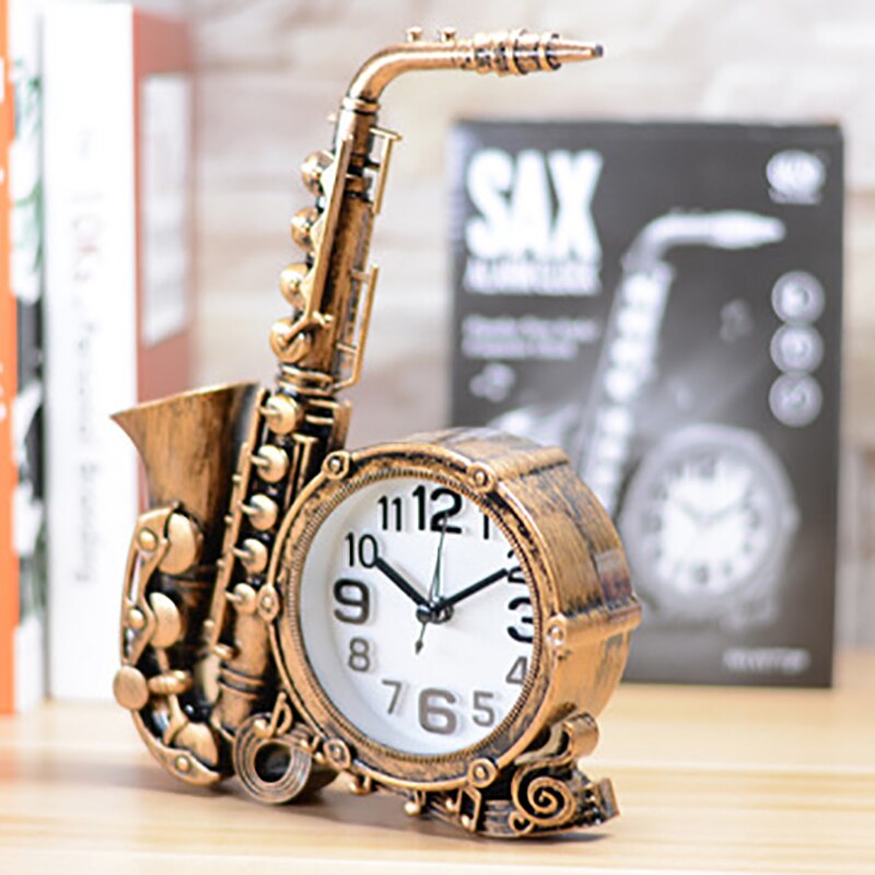 Saxophone Shape Alarm Clock Retro Student Desk Ala... – Grandado