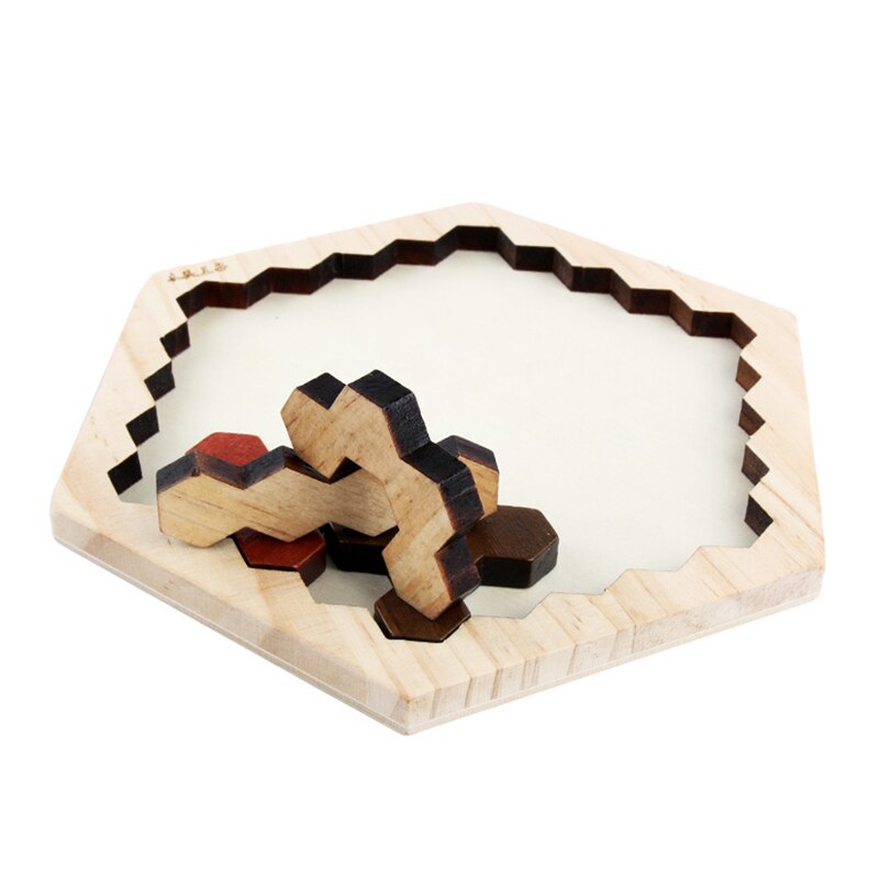 Wooden Puzzle Tangram Fun Geometry Tangrams Honeyc... – Grandado