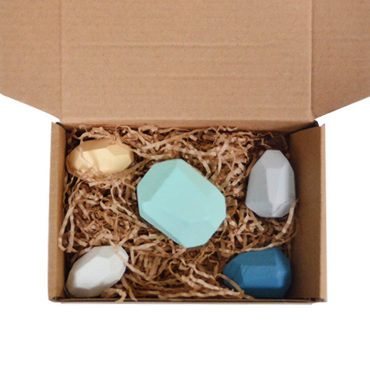 Children's Wooden Colored Stone Jenga Building Blo... – Vicedeal