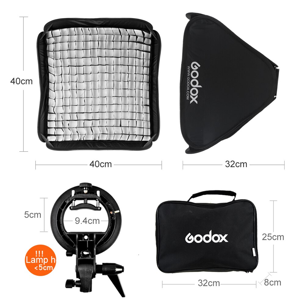 Godox Ajustable 40 x 40cm Flash Softbox with Bowen... – Vicedeal