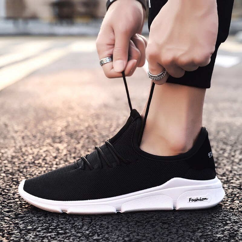 Men's Tennis Shoes Flying weaving Mesh Comfortable... – Grandado
