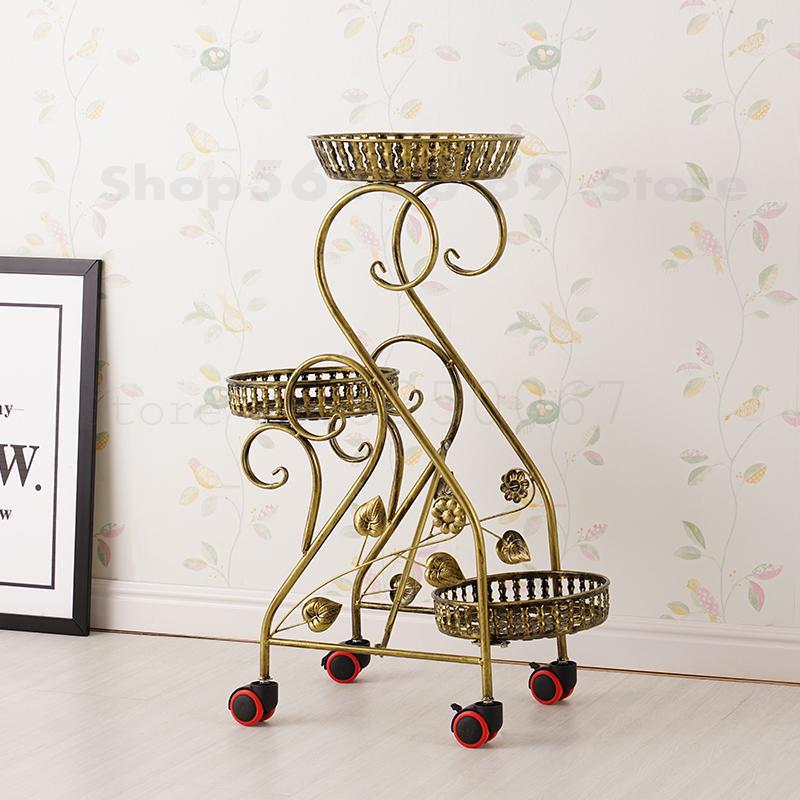 Multi-layer Pulley Iron Art Movable Flower Rack Eu... – Grandado