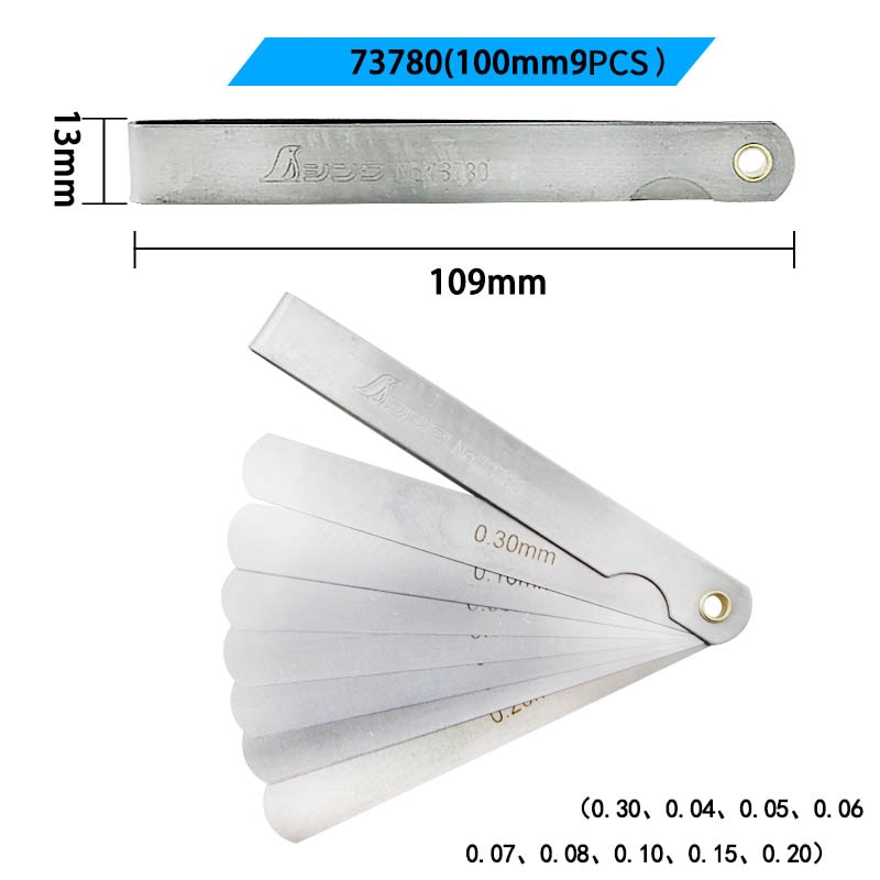 SHINWA Feeler gauge gap ruler stainless steel thic... – Vicedeal SHINWA Feeler gauge gap ruler stainless steel thic... – Vicedeal