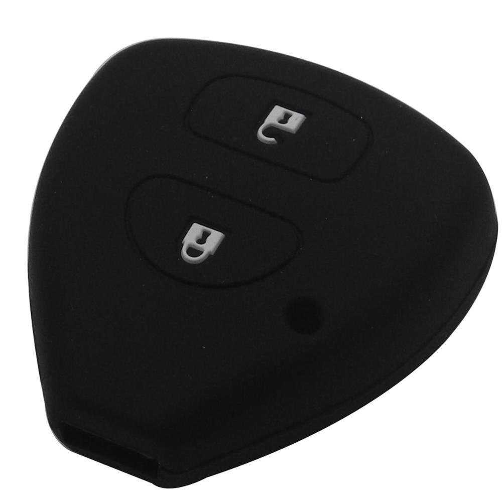2 knoppen Silicone Key Case Shell Cover Voor TOYOT... – Vicedeal
