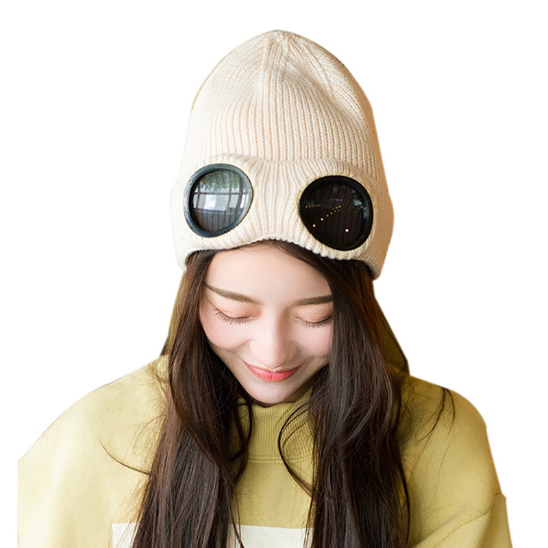 Unisex Sports Hiking Ski Cap Wool Knitted Goggles ... – Vicedeal