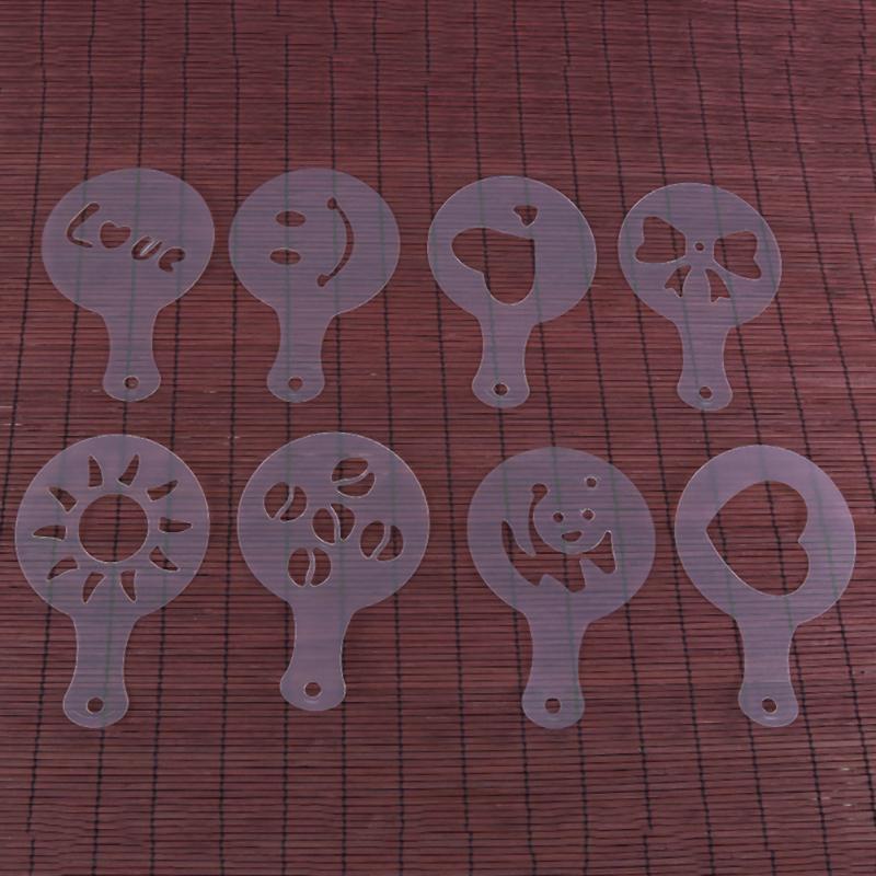 16pcs/set Plastic Coffee Milk Stencil Mold Latte C... – Grandado