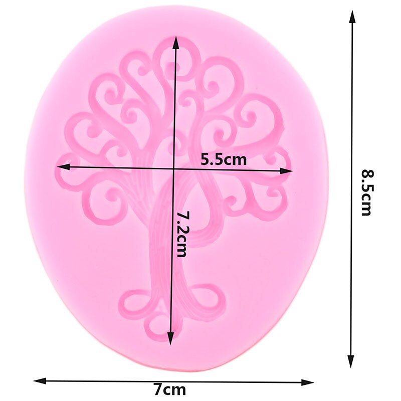 Leven Boom Grens Siliconen Mal Cupcake Topper Fond... – Vicedeal