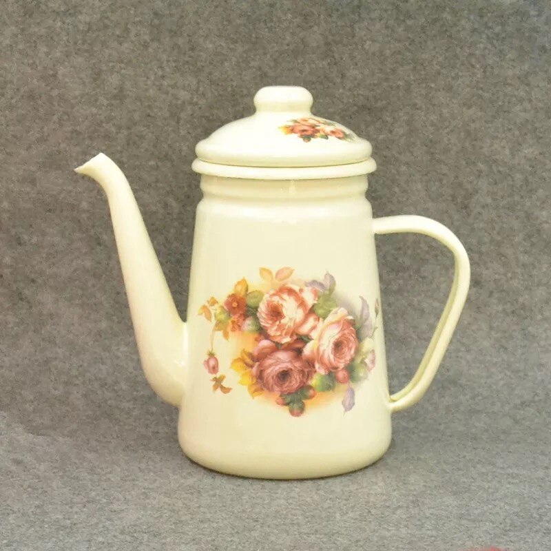 Japanese Style Enamel Coffee Pot Portable Teapot O... – Grandado