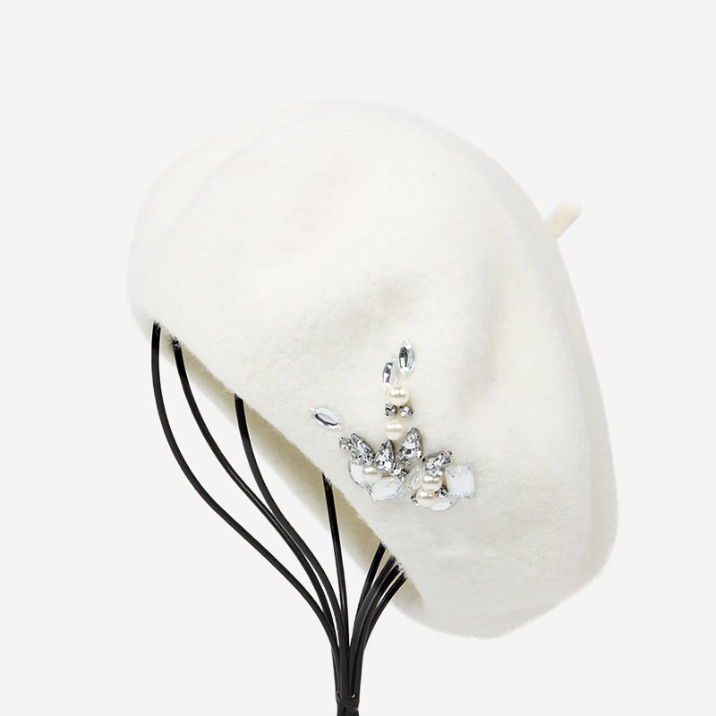 202010-fenshen-white Wol Herfst Winter Diamant Blo... – Grandado