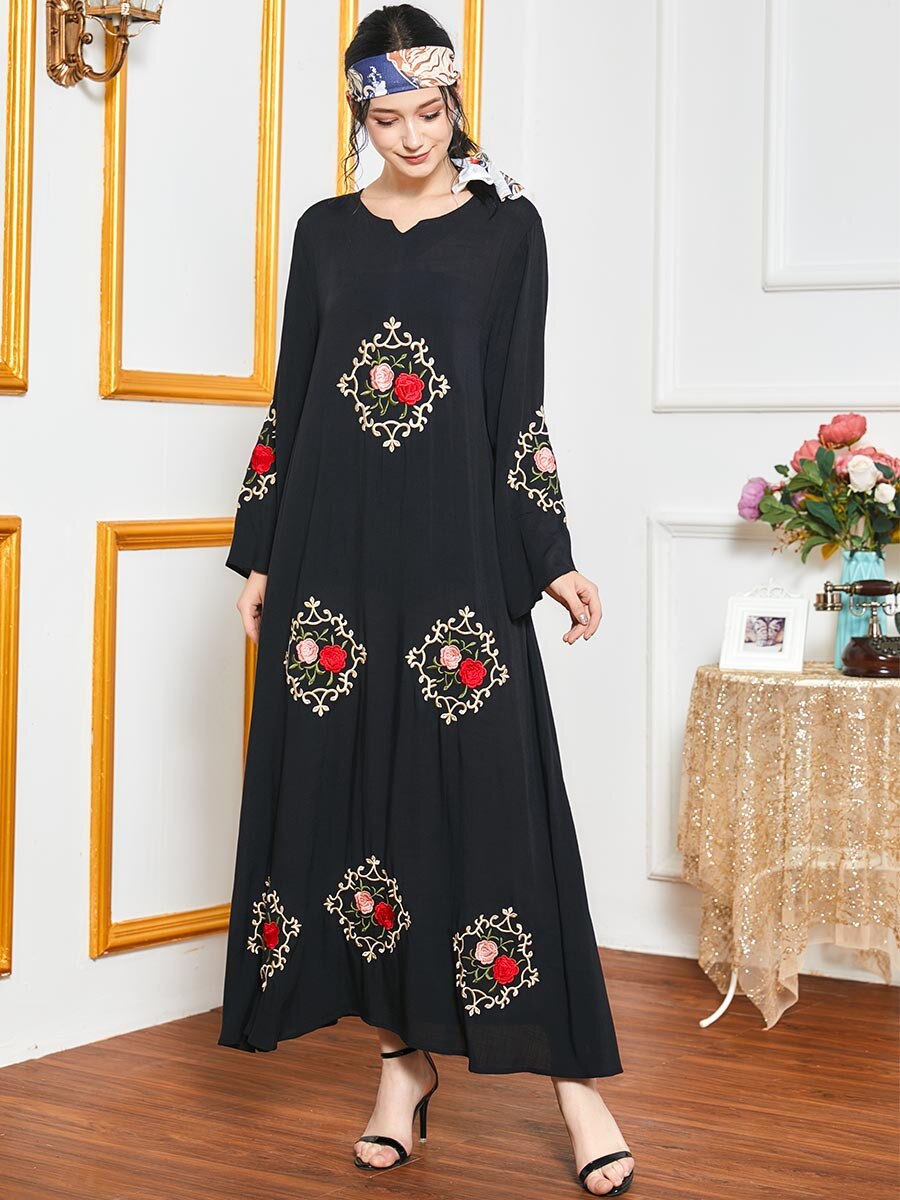 Kaftan Dubai Muslim Abaya Turkey Hijab Dress Islam... – Vicedeal