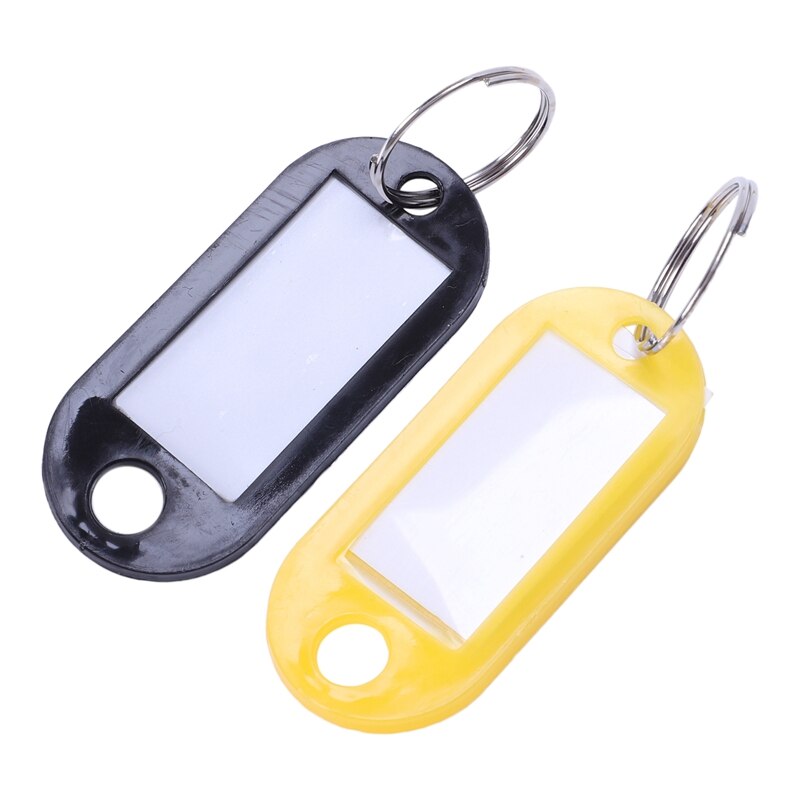 30 X Coloured Plastic Key Fobs Luggage ID Tags Lab... – Grandado