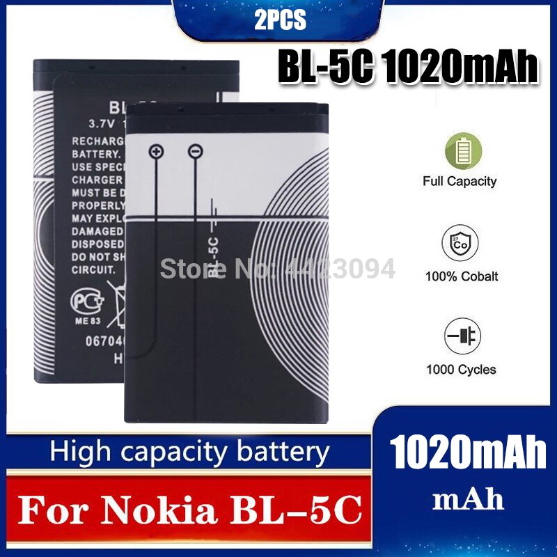 1020mAh BL-5C BL5C BL 5C Li-Ion Lithium-Batterie F... – Vicedeal