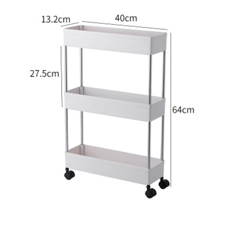 Storage Cart Kitchen Trolley Slim Cart Bathroom Mo... – Grandado