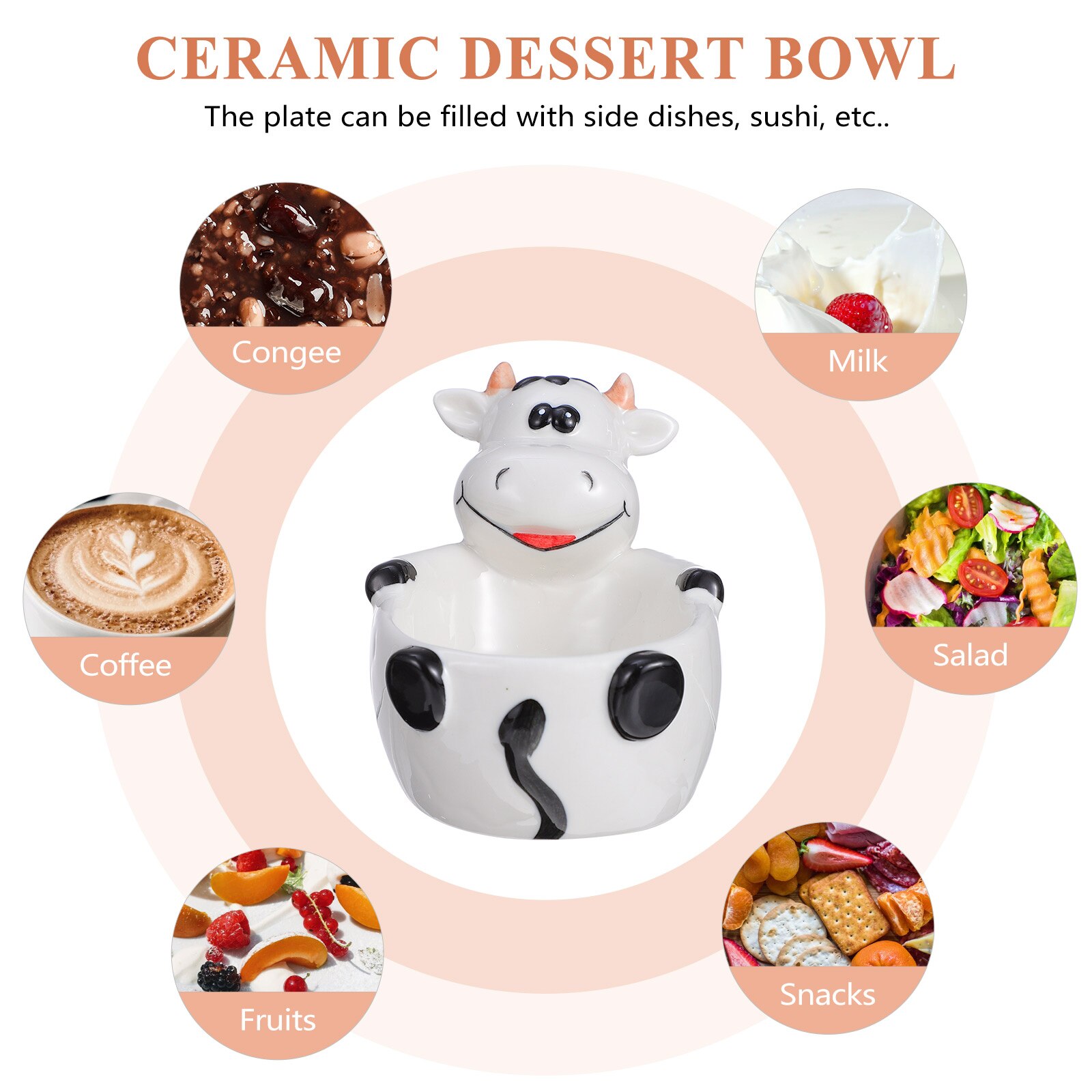 1pc Ceramic Dessert Bowl Breakfast Sushi Bowl Cera... – Vicedeal