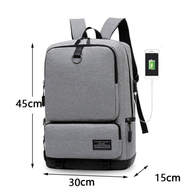 Met Usb Mannen Rugzak Waterdicht Materiaal Multi-F... – Grandado