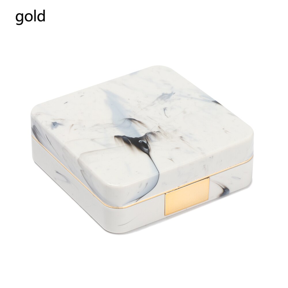 Square Contact Lenses Case Marble Stripe Surface M... – Grandado