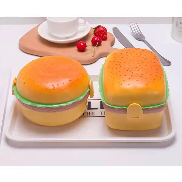 Mini Burger Lunch Box Three-tier Cute Burger Lunch... – Grandado