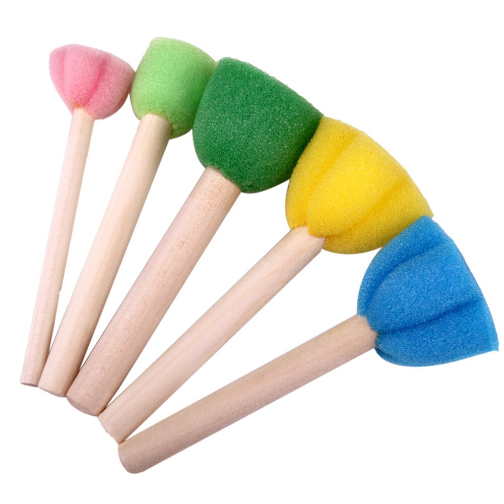 5pcs Color Pbrush-kits Sponge Painting Flower-draw... – Vicedeal