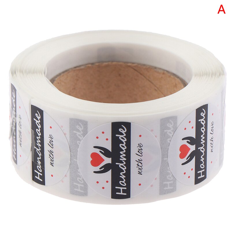 Håndlavet runde tak for dig klistermærke hjerte ta... – Grandado