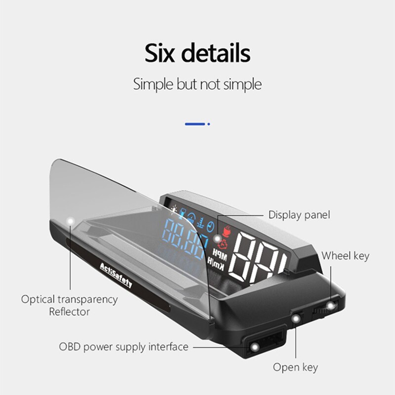 Universal OBD2 HUD Head Up Display Over Speed Alar... – Vicedeal