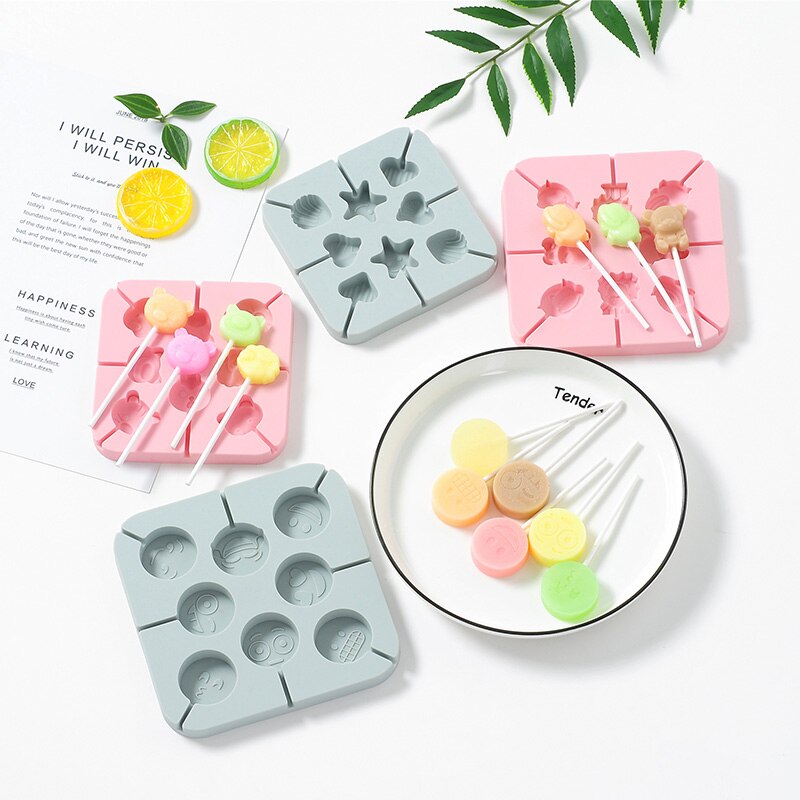 DIY Lollipop Silicone Mold with Lid Star Cube Ice ... – Grandado