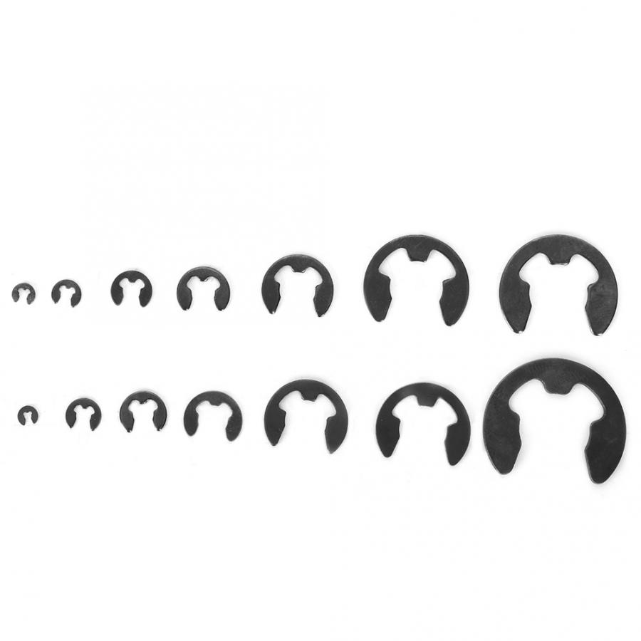 E Type Clip 480Pcs Ring Circlip Washer Black M1.2-... – Grandado