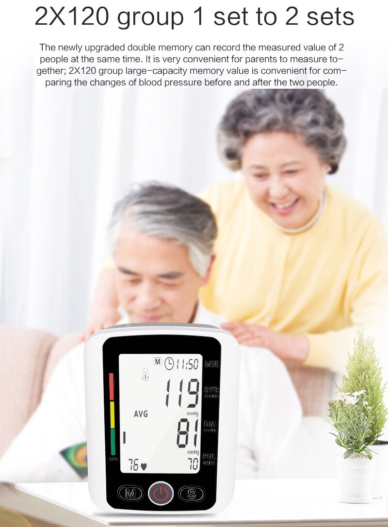 Arm Automatic Blood Pressure Monitor BP Sphygmoman... – Grandado