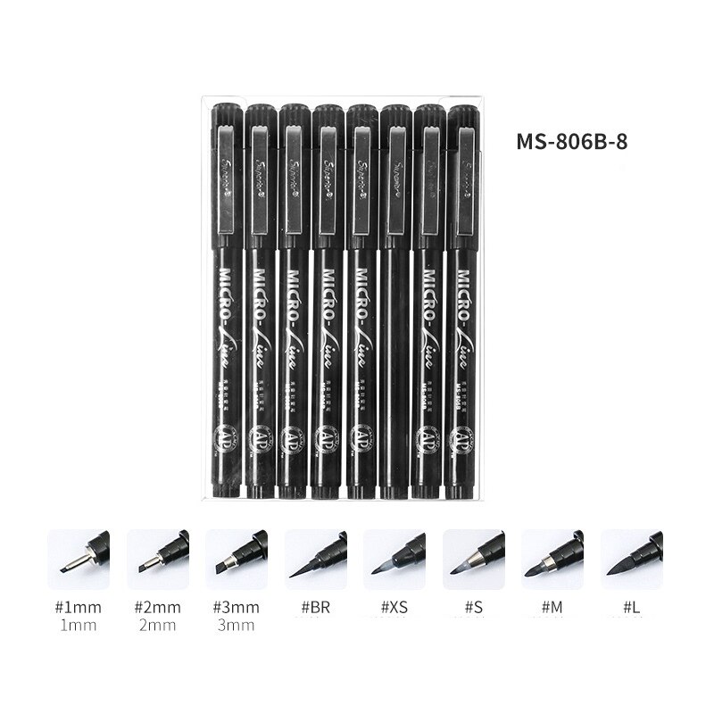 8/10/12/16Pcs Calligraphy Pen Neelde Drawing Line ... – Vicedeal