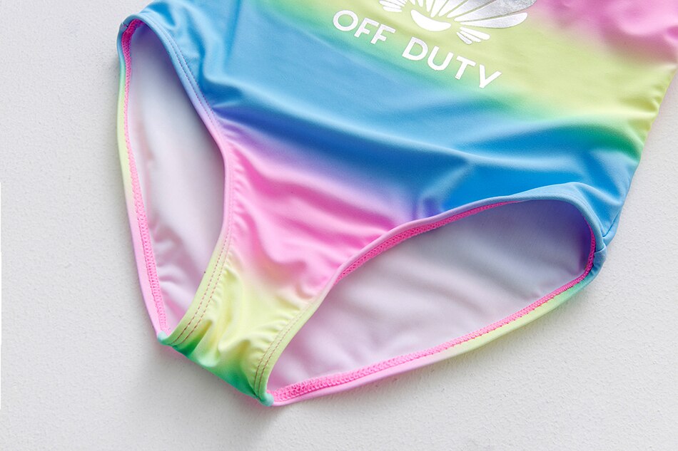 2-11years Swimsuit For Girls Rainbow One Piece Mer... – Grandado